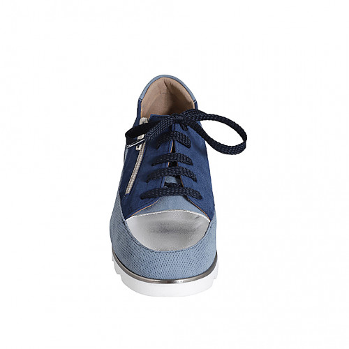 Scarpa stringata da donna con plantare estraibile e cerniera in ...